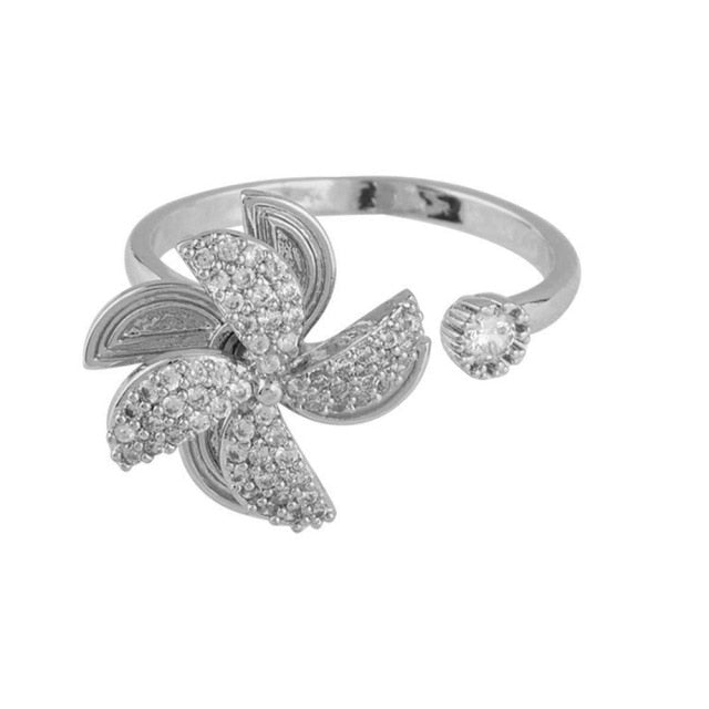 Windmill Sterling Silver Fidget Ring - Adjustable – Soothe Rings